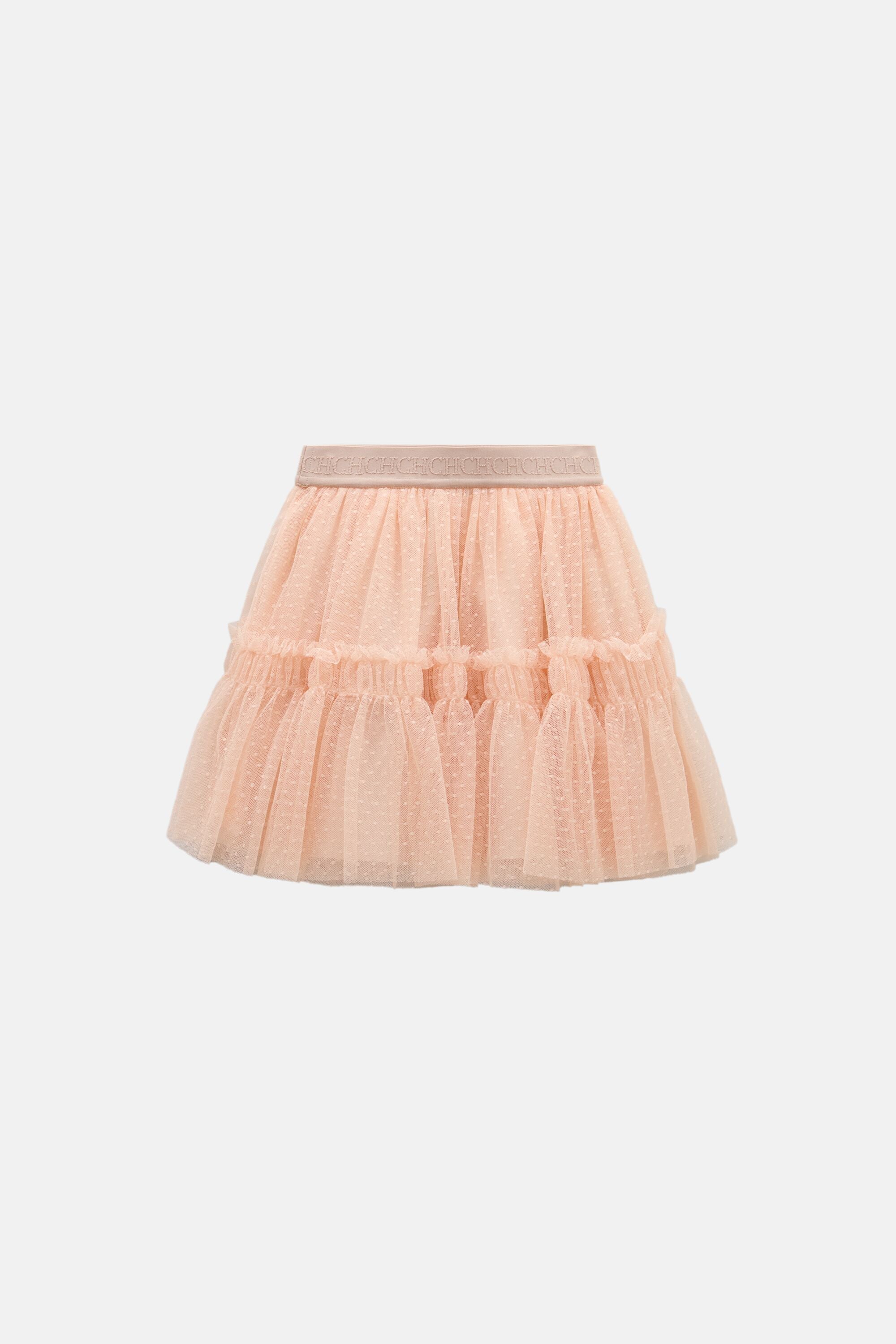 Ruffled Plumetis Skirt pink - CH Carolina Herrera United States