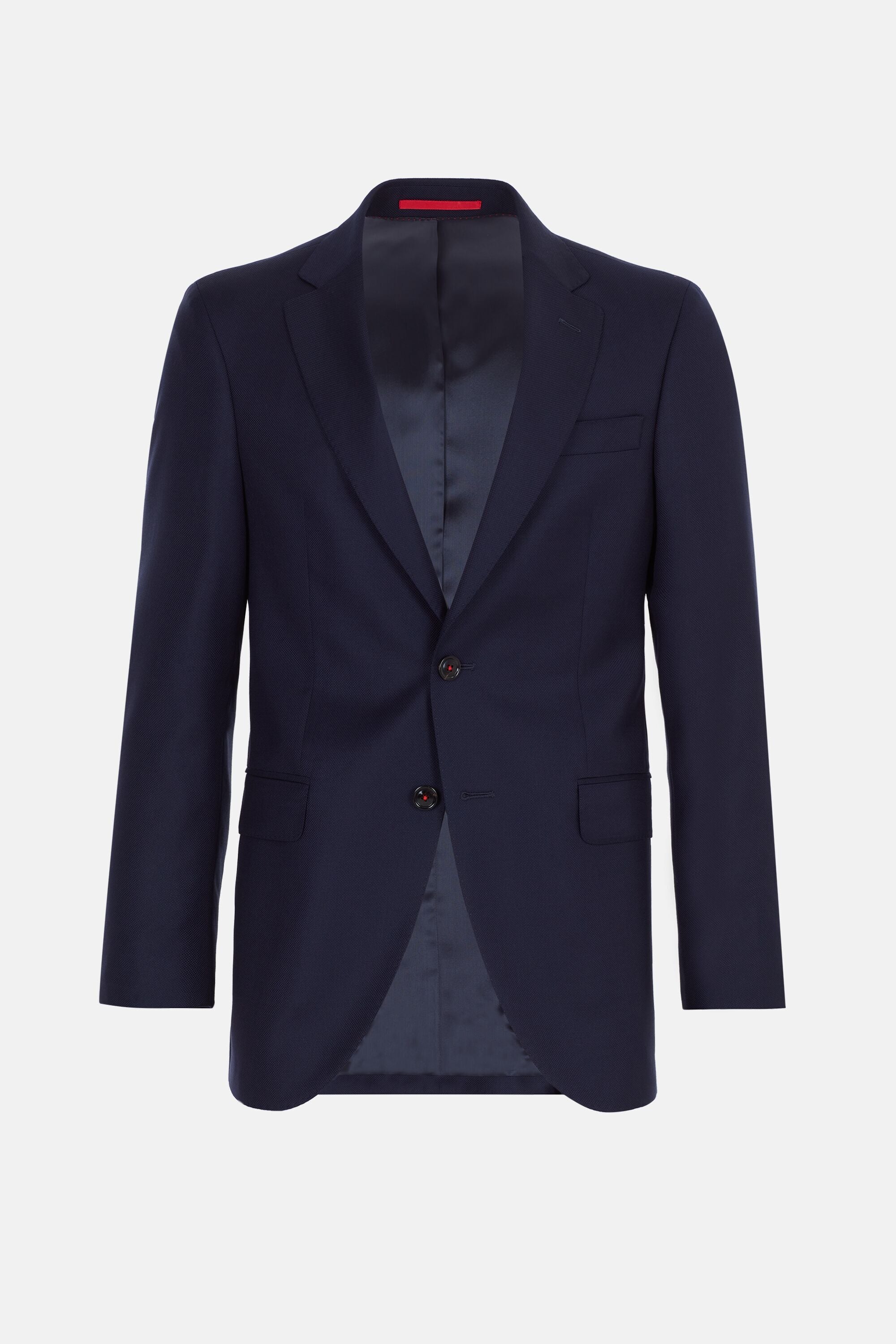 Textured wool knit classic fit suit jacket navy - CH Textured wool knit classic fit suit jacket navy - CH