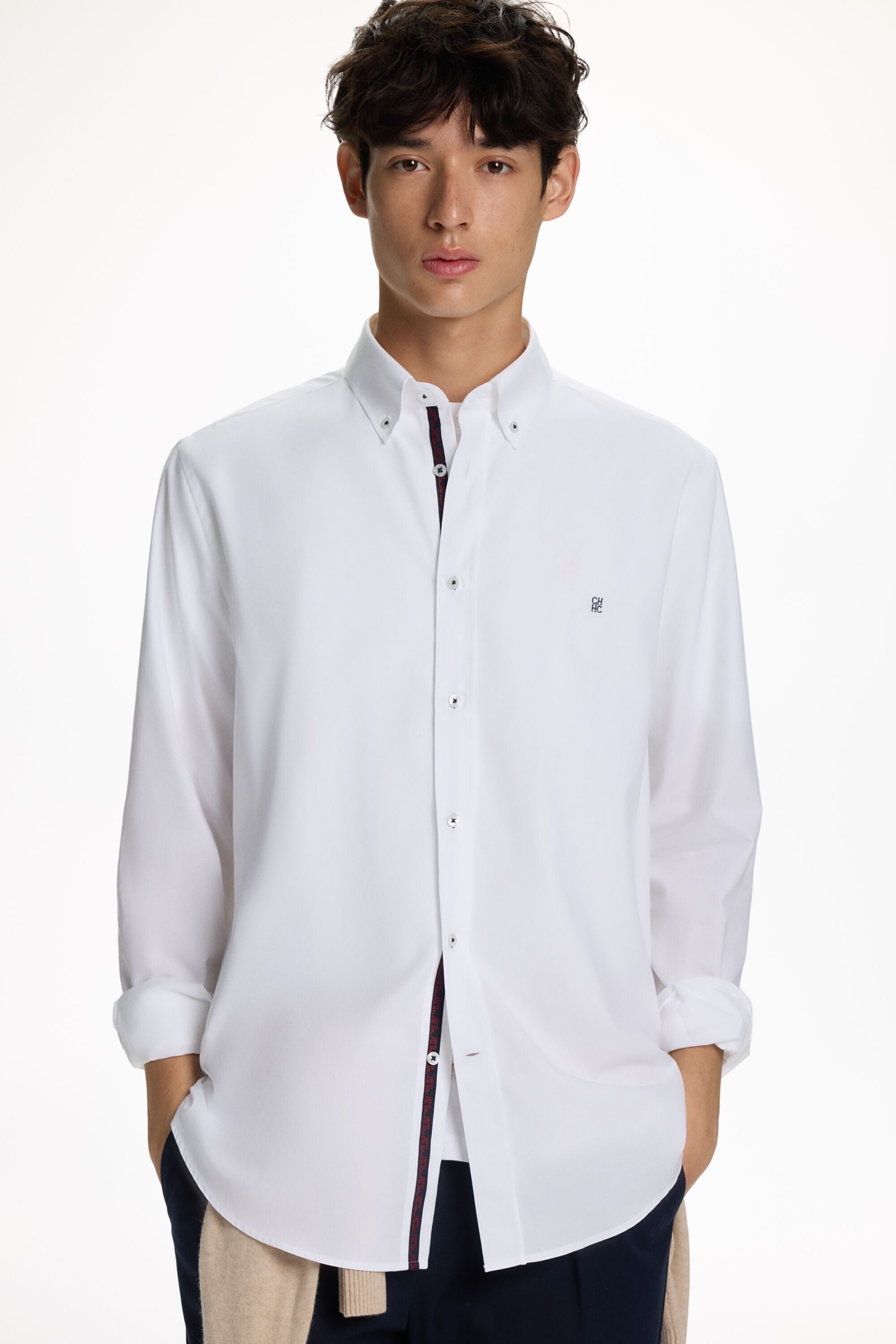 Oxford Shirt with Grosgrain white - CH Carolina Herrera United States