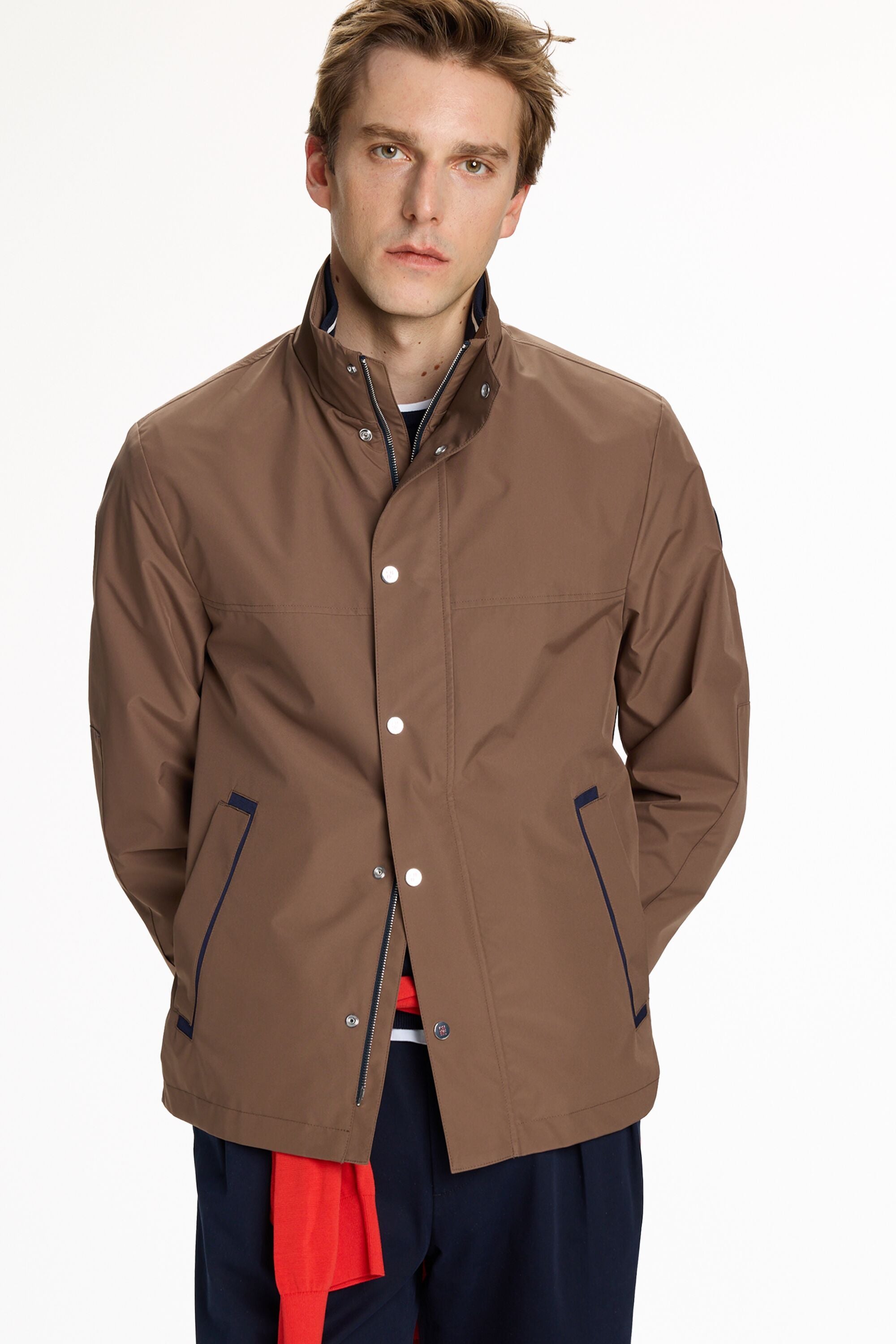 Technical Nylon Jacket dark camel - CH Carolina Herrera France