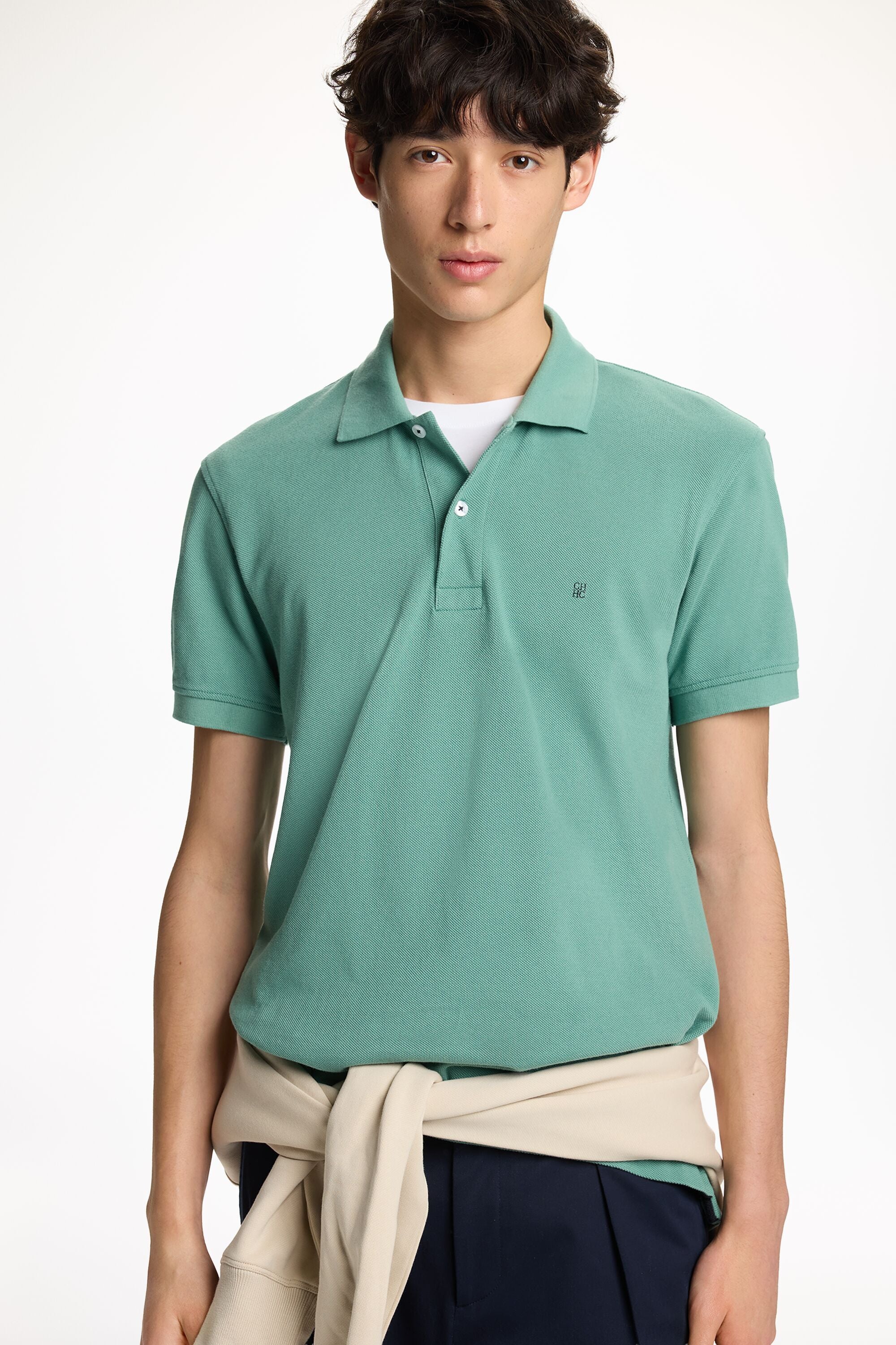 Piqué Polo Shirt light green - CH Carolina Herrera United States