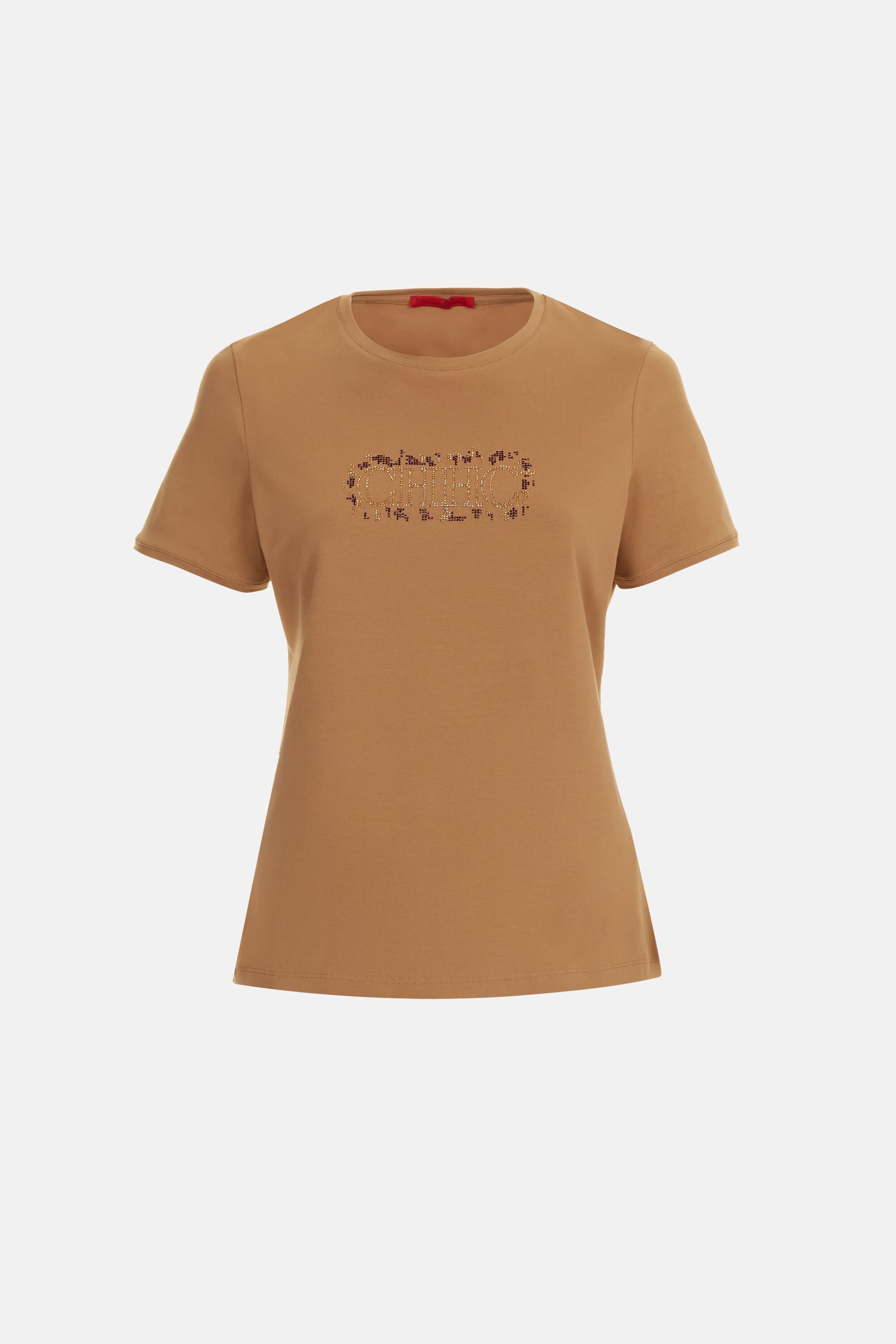 CH T-Shirt with Crystals camel - CH Carolina Herrera United States