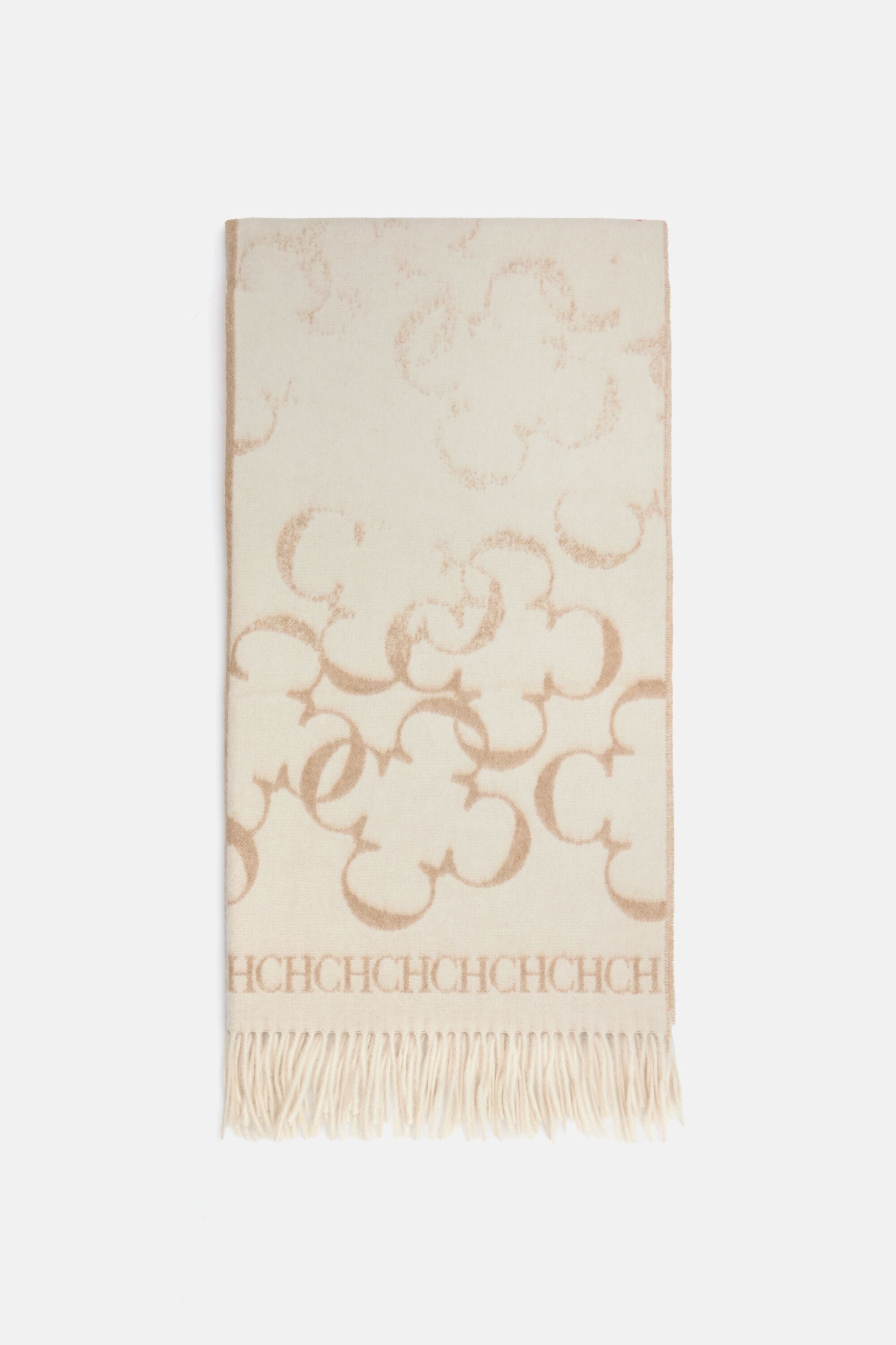 Bufanda de Lana Merino y Angora Rosetta Insignia camel/beige - CH ...