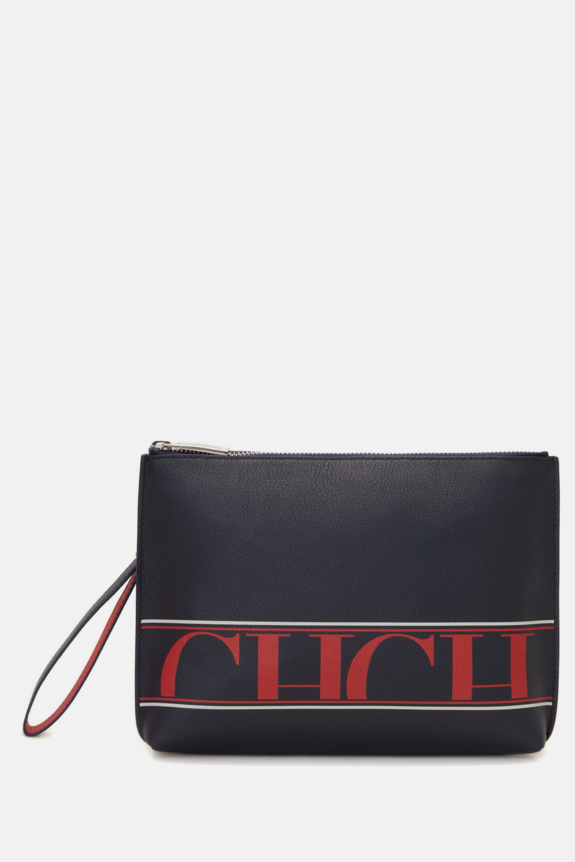 CHHC | Pouch triangular con tarjetero azul marino - CH Carolina Herrera ...